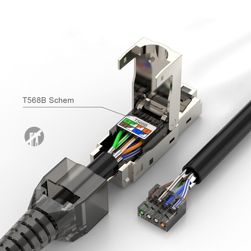 [NC25] Toolless: Shielded Cat6 RJ45 Connector | KalMan PH